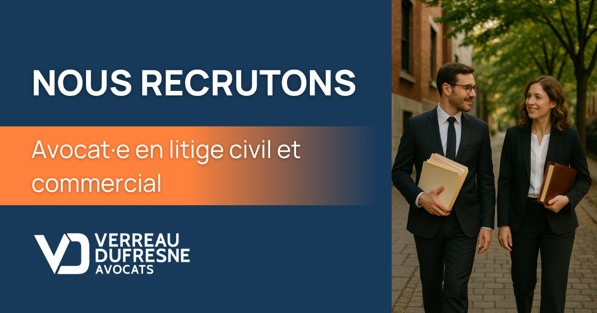 Offre d'emploi • Avocat·e en litige civil et commercial - 3 à 5 ans ...